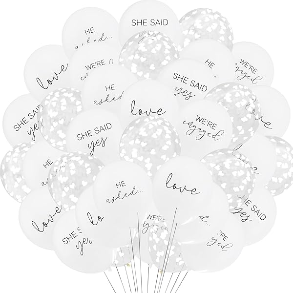 WEEKS Engagement Party Balloons HE ASKED,SHE SAID Yes WE'RE ENGAGED ...