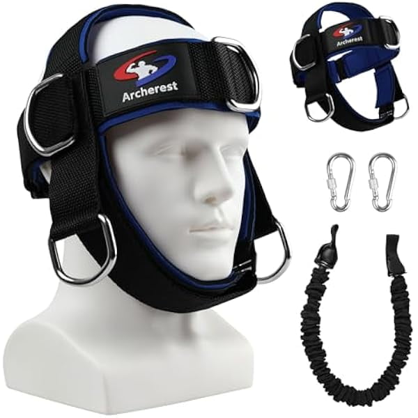 WEEKS Fitness Neck Head Harness Trainer, Adjustable Chin Strap and head ...