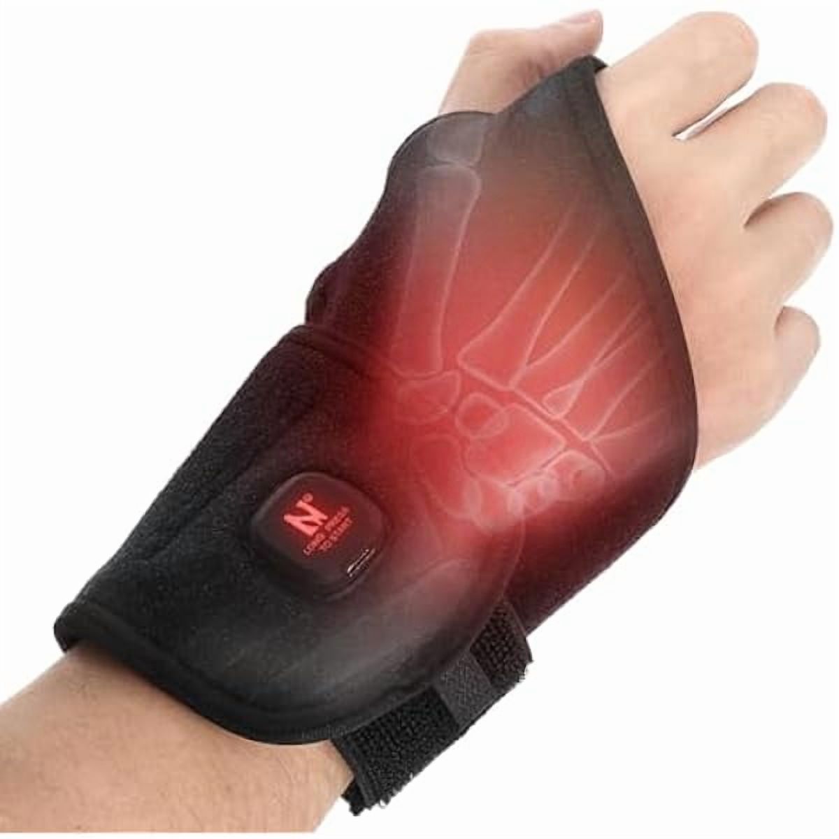 WEEKS Heated Wrist Wrap, Cordless Heating Pad for Carpal Tunnel & De ...