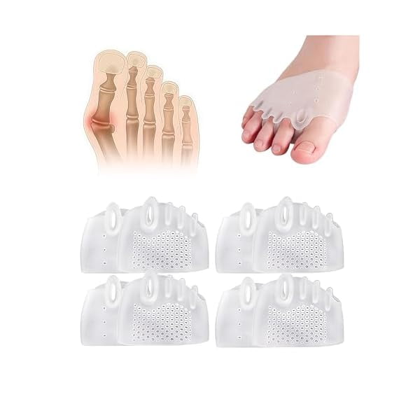WEEKS Hyggear Silicone Toe Separators – 4 Pairs Medical-Grade Toe ...
