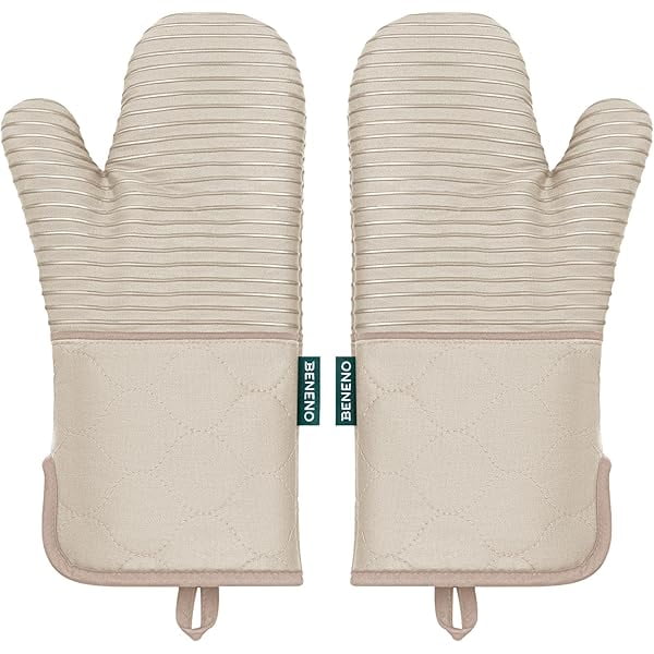WEEKS Kitchen Oven Mitts 2-Pack Heat Resistant to 500°F with Non-Slip ...