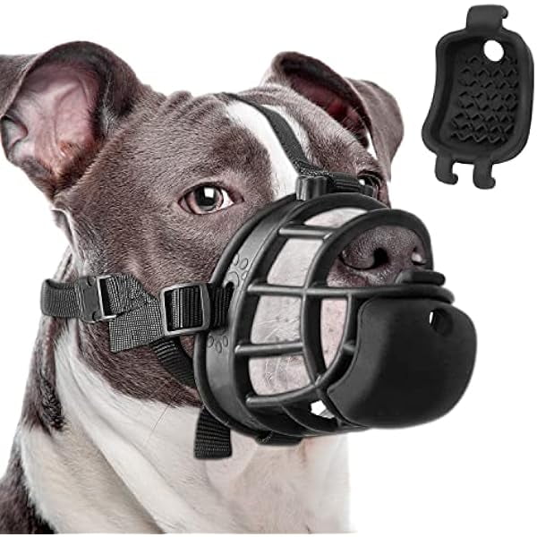 WEEKS Pitbull Muzzle, Basket Muzzle for Large Medium Small Sized Dogs ...