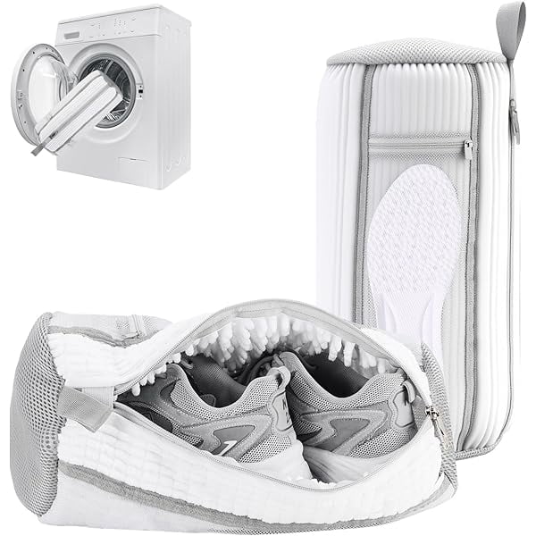 WEEKS Shoe Washing Machine Bag, 2PCS Shoe Laundry Bags with Insoles ...