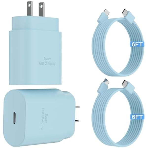 WEEKS Super Fast Charger USB C，2-Pack 25W Type C Charger Fast Charging ...