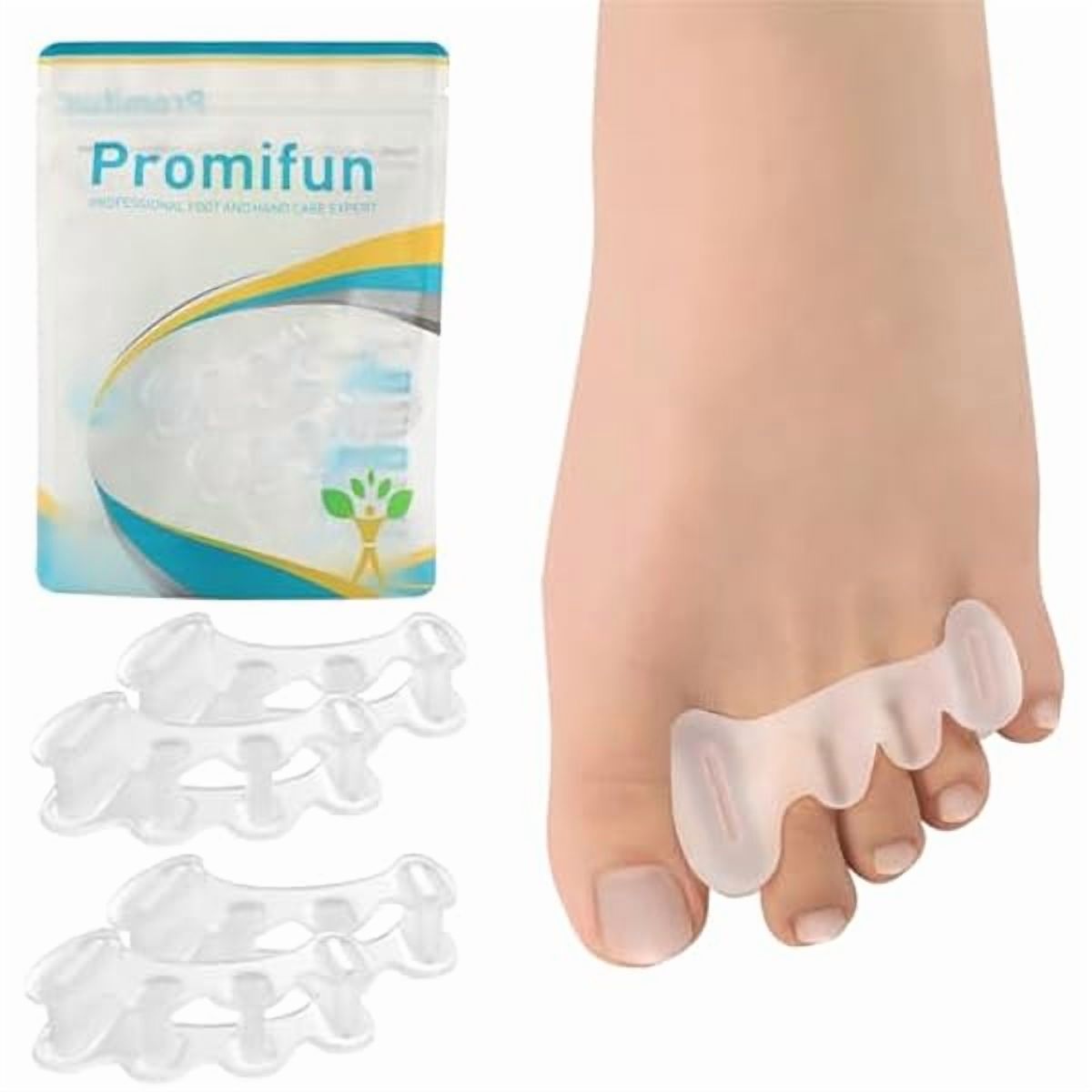 WEEKS Toe Separators, 2 Pairs of Soft Gel Toe Spacers for Correcting ...