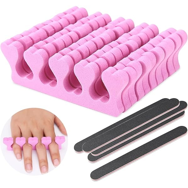 WEEKS Toe Separators, 50 Pcs/ 25 Pairs Soft Foam Toe Separator Pedicure ...