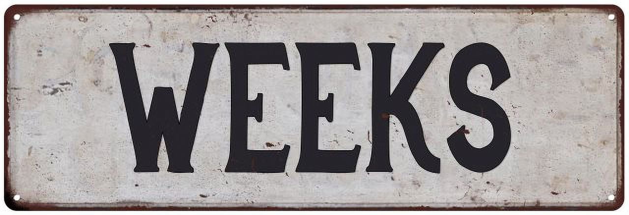 WEEKS Vintage Look Rustic Chic Metal Sign 6x18 106180036314 - Walmart.com