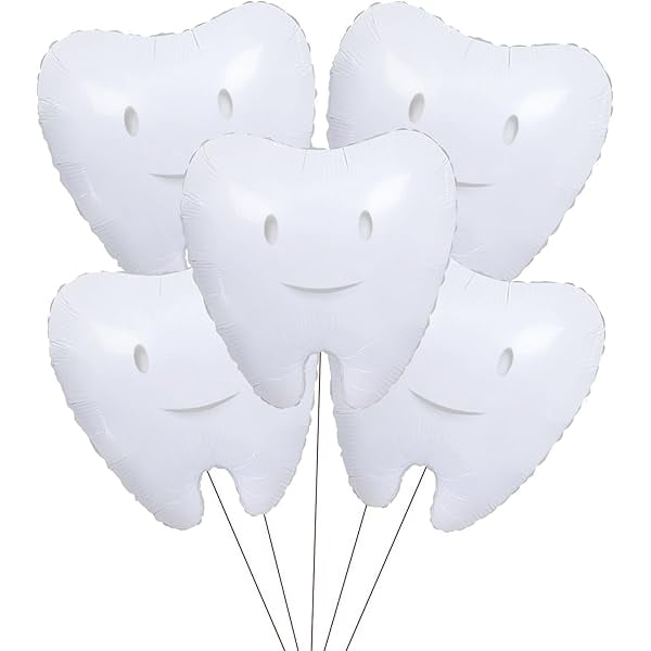 WEEKS White Tooth Balloons,White Dental Balloons for Tooth Fairy Party ...