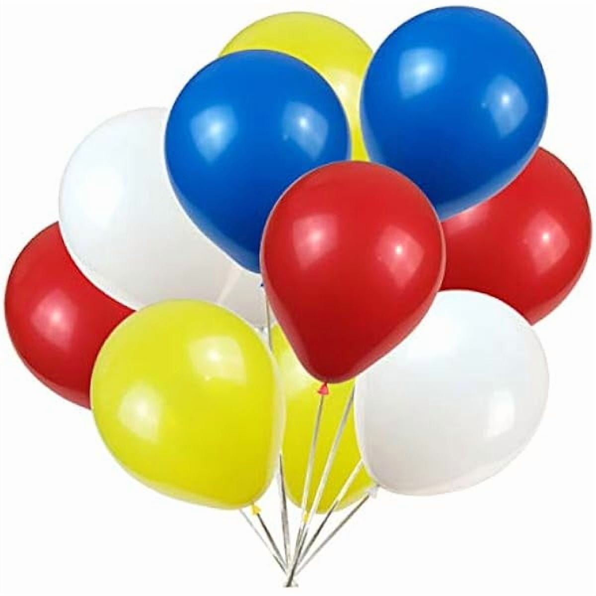 WEEKS White Yellow Red Blue Balloons,100 Pack,12 Inch Latex Balloons ...
