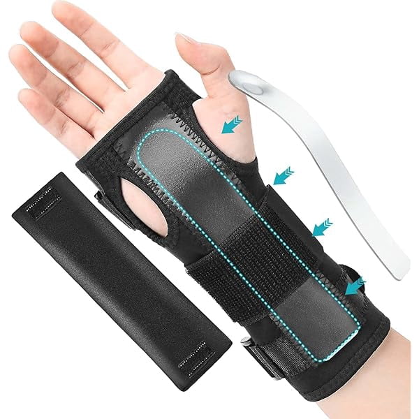 WEEKS Wrist Splint for Carpal-Tunnel Syndrome, Adjustable Compression ...