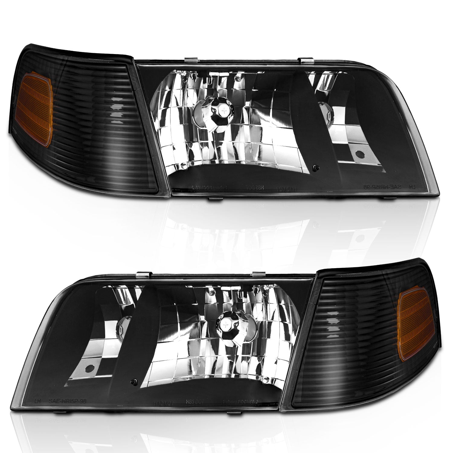 WEELMOTO for 1998-2011 Ford Crown Victoria Headlights Assembly ...