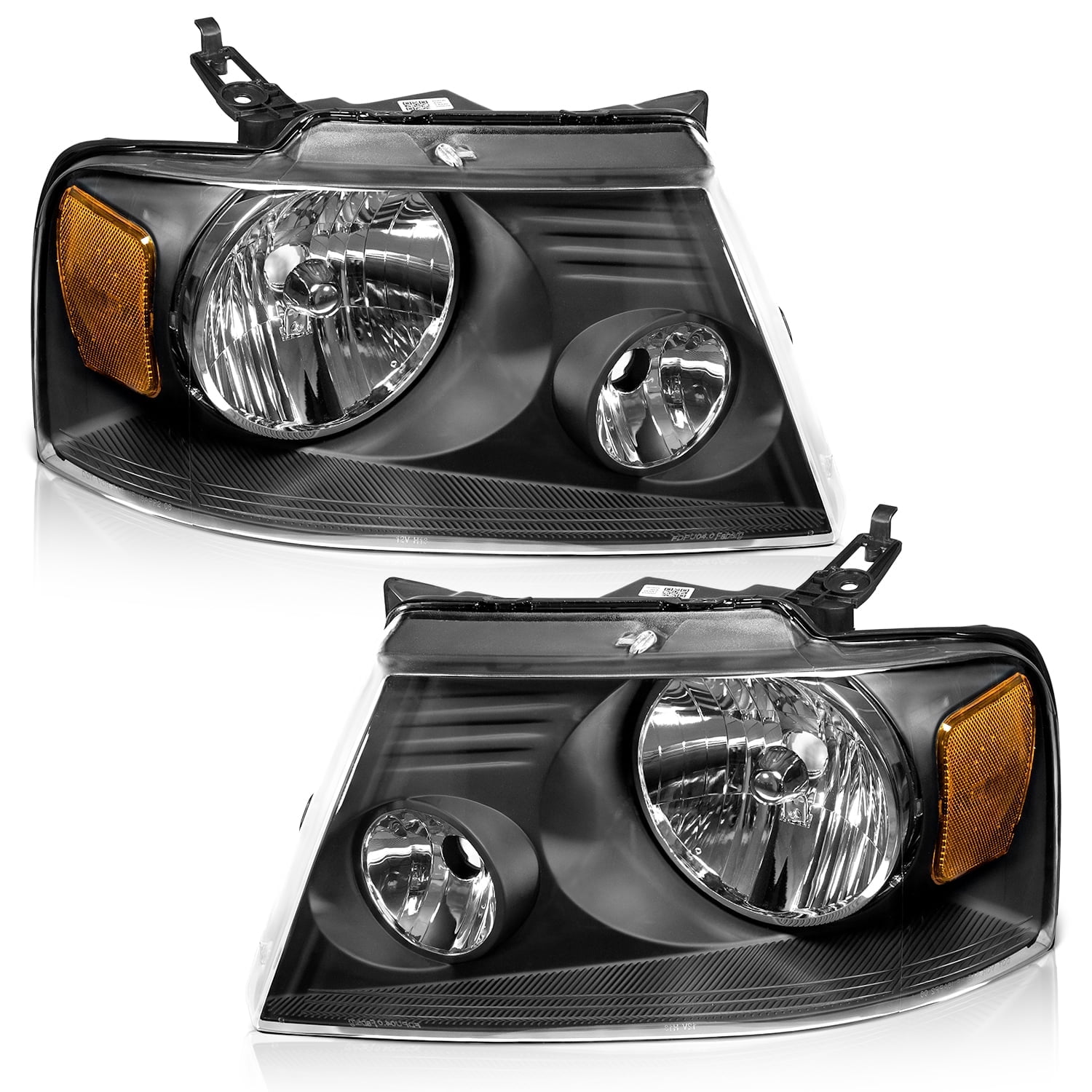 WEELMOTO Headlights Assembly for 04-08 Ford F150 Pickup/06-08 Mark LT ...