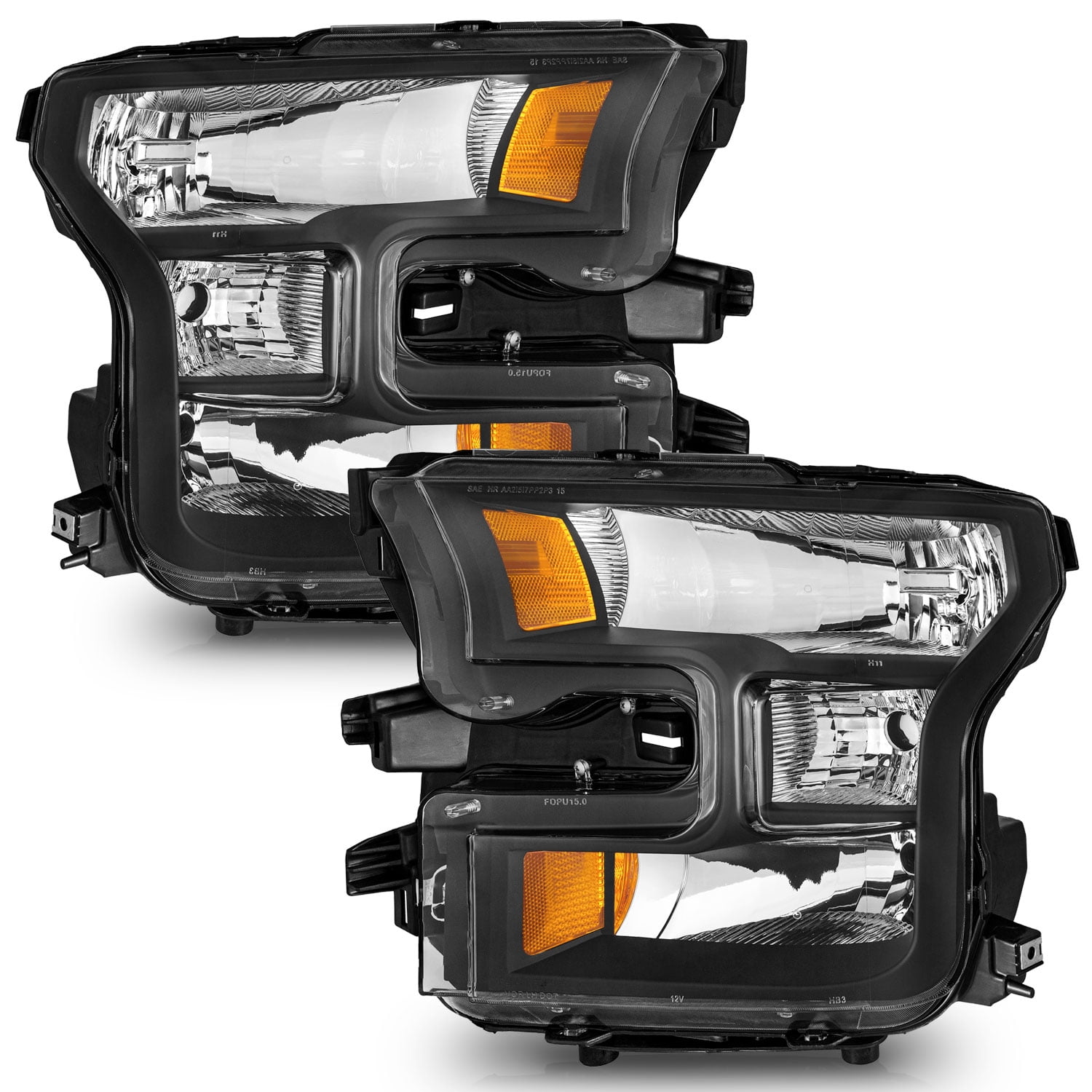 WEELMOTO Headlights Assembly for 2015 2016 2017 Ford F150, Compatible ...