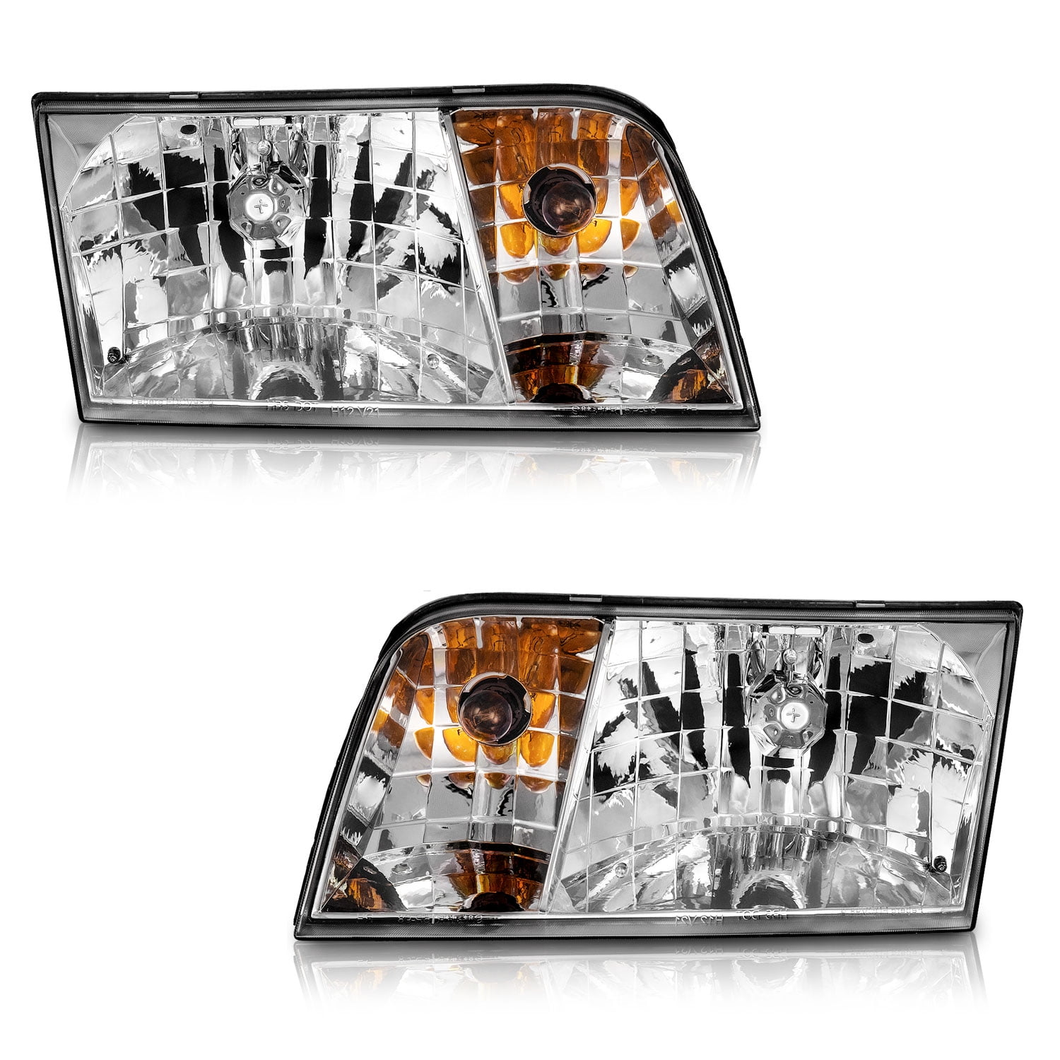 WEELMOTO Headlights for 1998-2011 Ford Crown Victoria Headlight ...