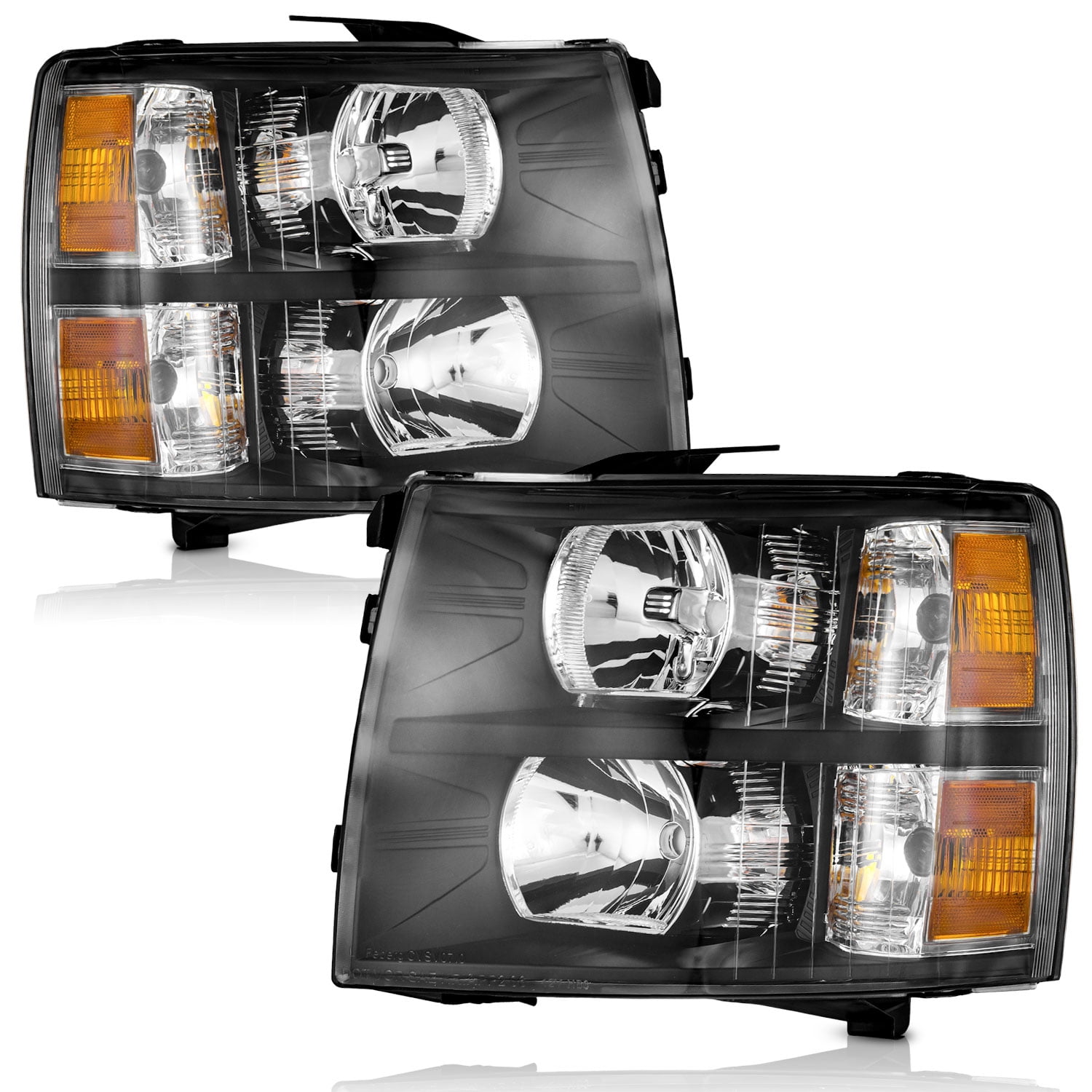 WEELMOTO for 2007-2013 Chevy Silverado 1500 Headlights,07-14 Silverado ...