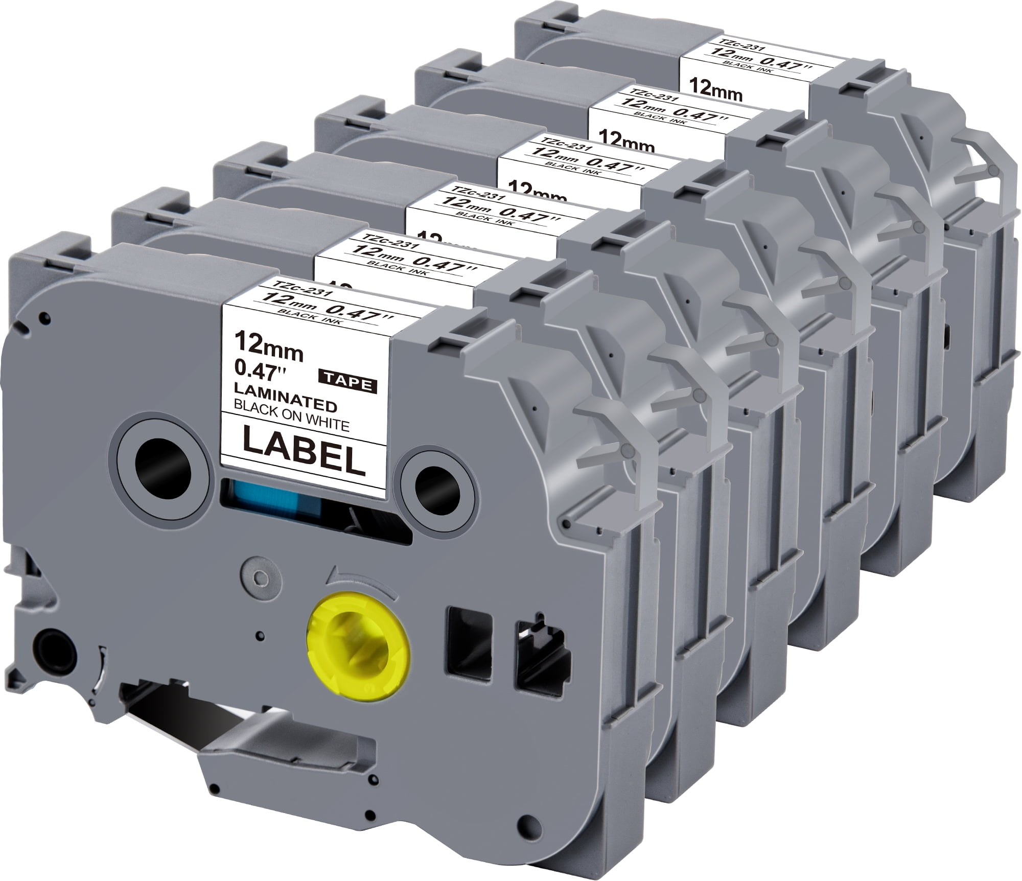 WEEMAY 6 Pack TZe-231 Compatible for Brother Label Maker Tape 12mm 0.47 ...