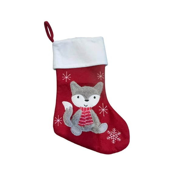 WEGFTDUOP 16" Knit Patchwork Christmas Stocking: velvet-touch red sock ...