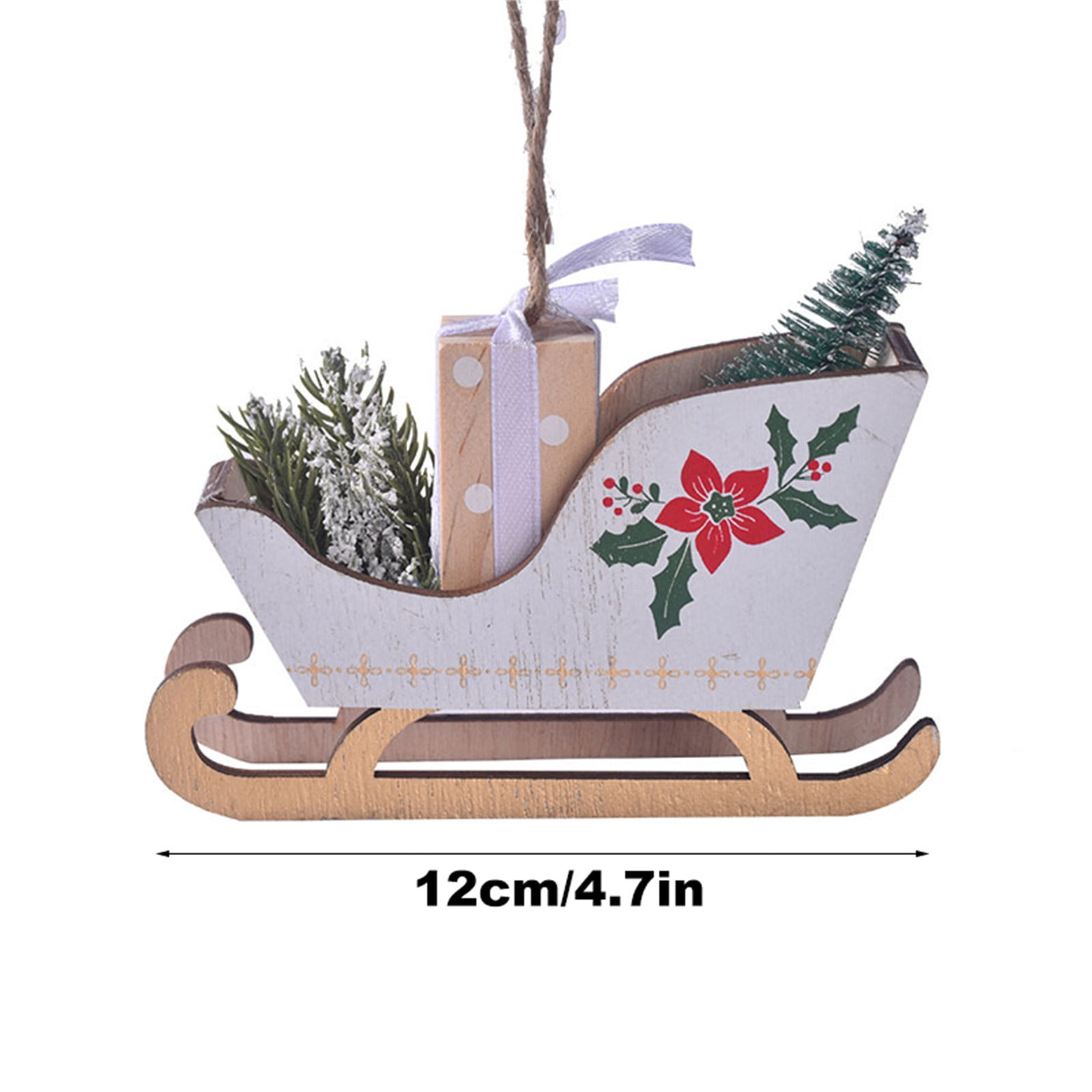 WEGFTDUOP Christmas Decoration Christmas Supplies Christmas Wooden Sled ...