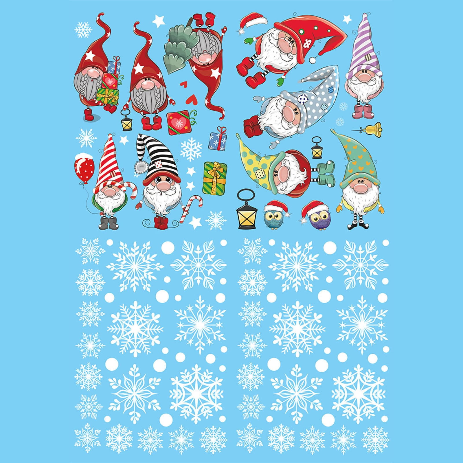 WEGFTDUOP Christmas Dwarf Shopping Mall Christmas Decoration Adhesive ...