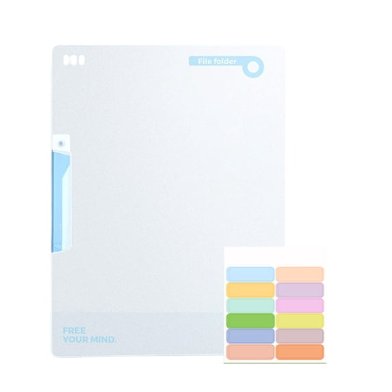 WEGFTDUOP Desktop Ornament A4 Rotating Double-Ring Binder Transparent ...