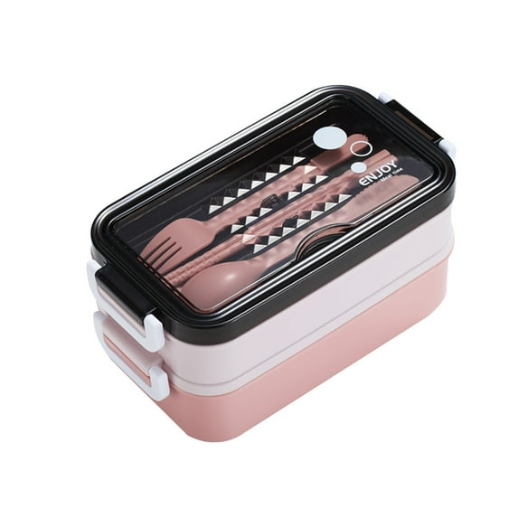 WEGFTDUOP Double Layer Microwave Lunch Box Insulation For Takeout Meals ...