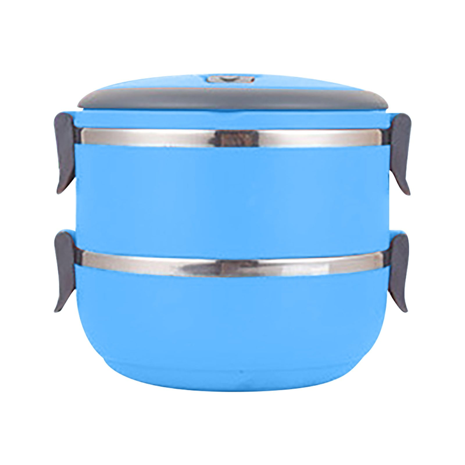 WEGFTDUOP Portable Lunch Box Circular Fresh-keeping Box Stainless Steel ...
