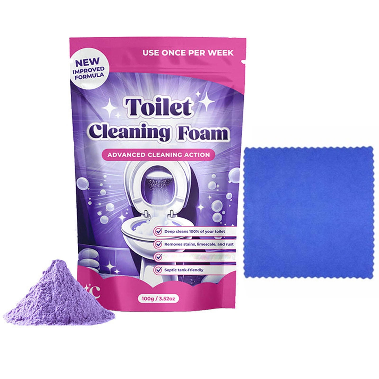 WEGFTDUOP Foaming Toilet Cleaner 1 Set Toilet Detergent + 1 Cleaning ...