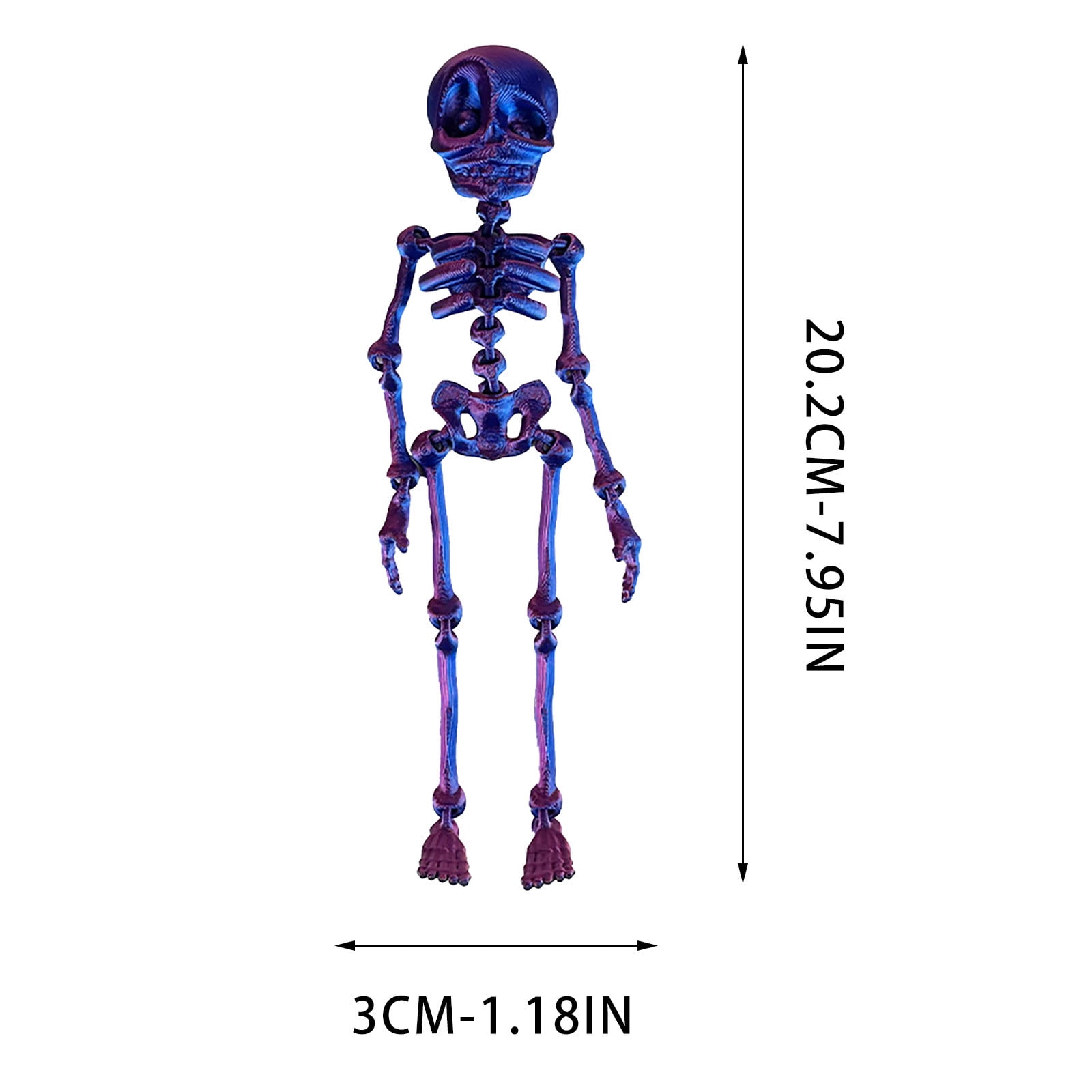 WEGFTDUOP Halloween Decoration Posable Skull Fridge Magnets Printed ...