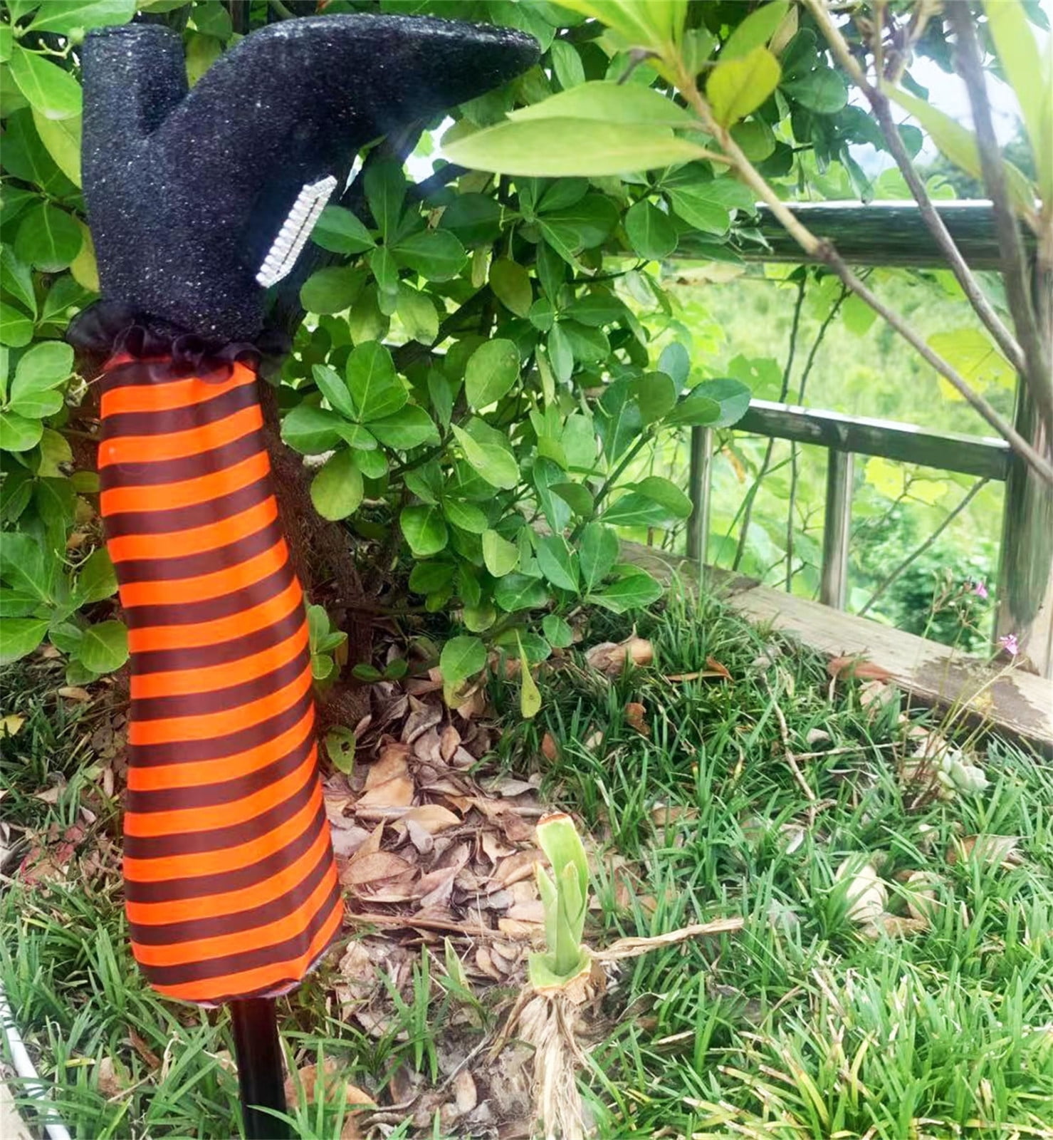 WEGFTDUOP Halloween Decoration Scary Witch Striped Leg - Halloween ...