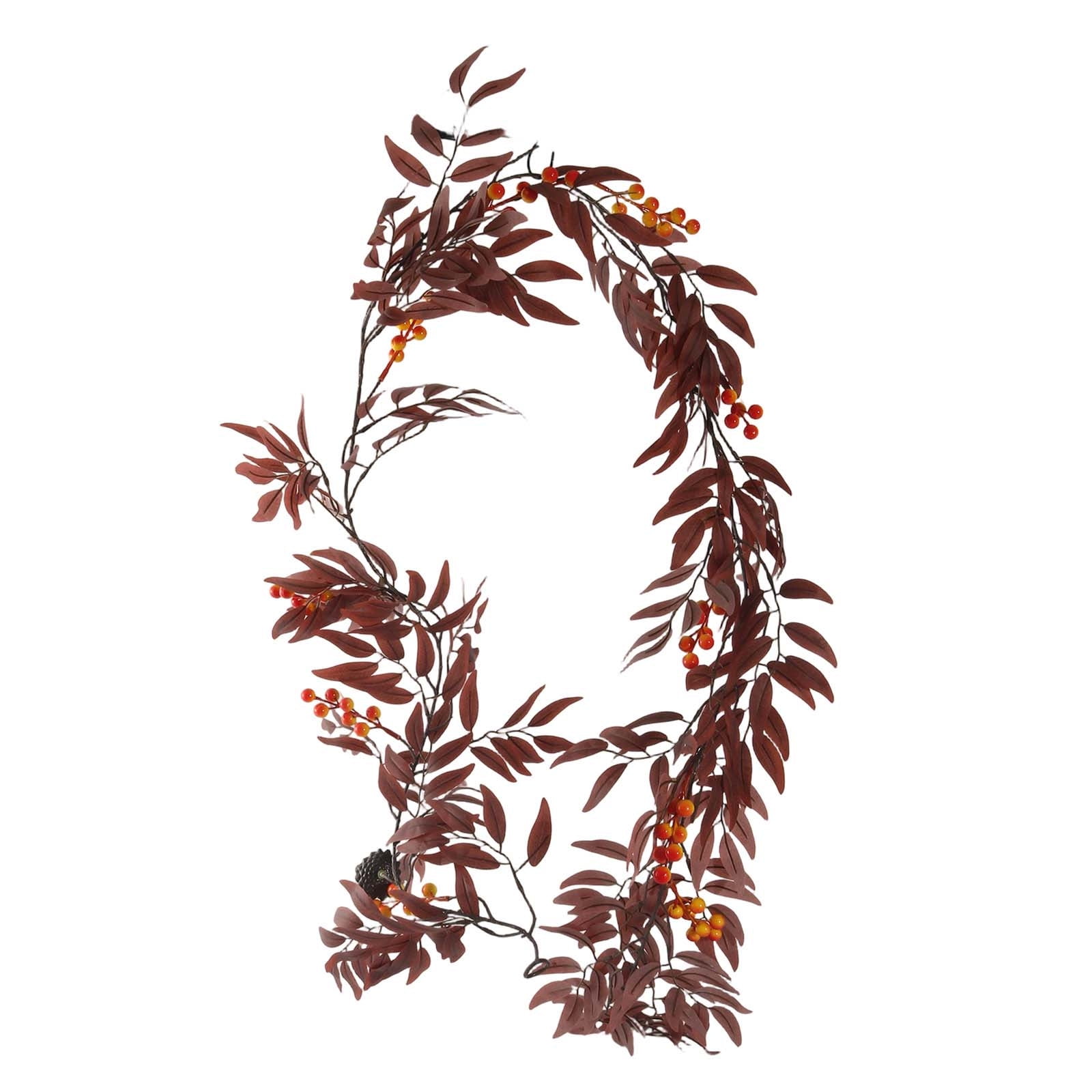 WEGFTDUOP Simulation Leaf Vines Ornament Autumns Color Simulation Leaf ...