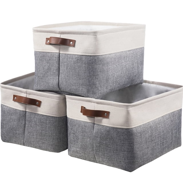Cloth Storage Baskets Large Fabric Storage Bins For Shelves With ...