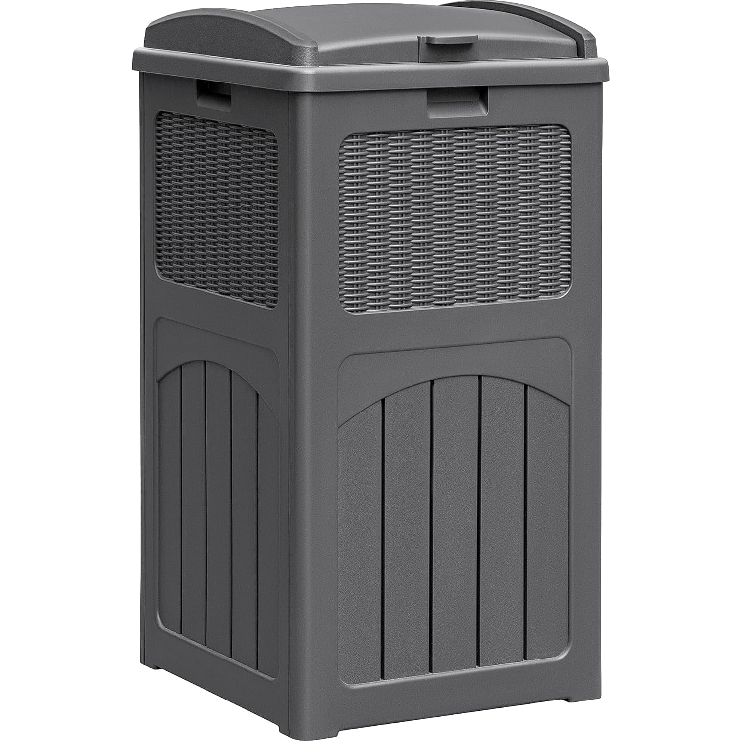 WEI Rang 35 Gallon Outdoor Trash Can, Garbage Can with Lid, Waterproof ...