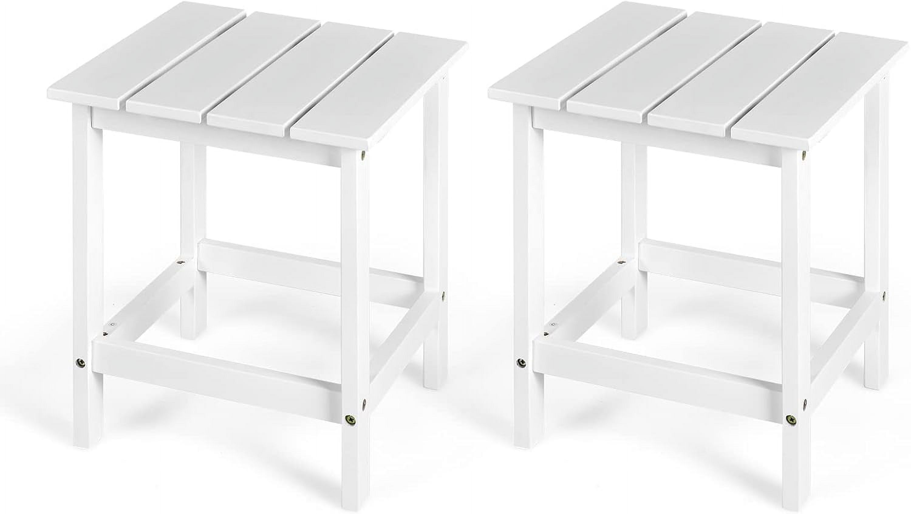 WEI YING Poolside Bistro Table with Slatted Design, Weather-Resistant ...