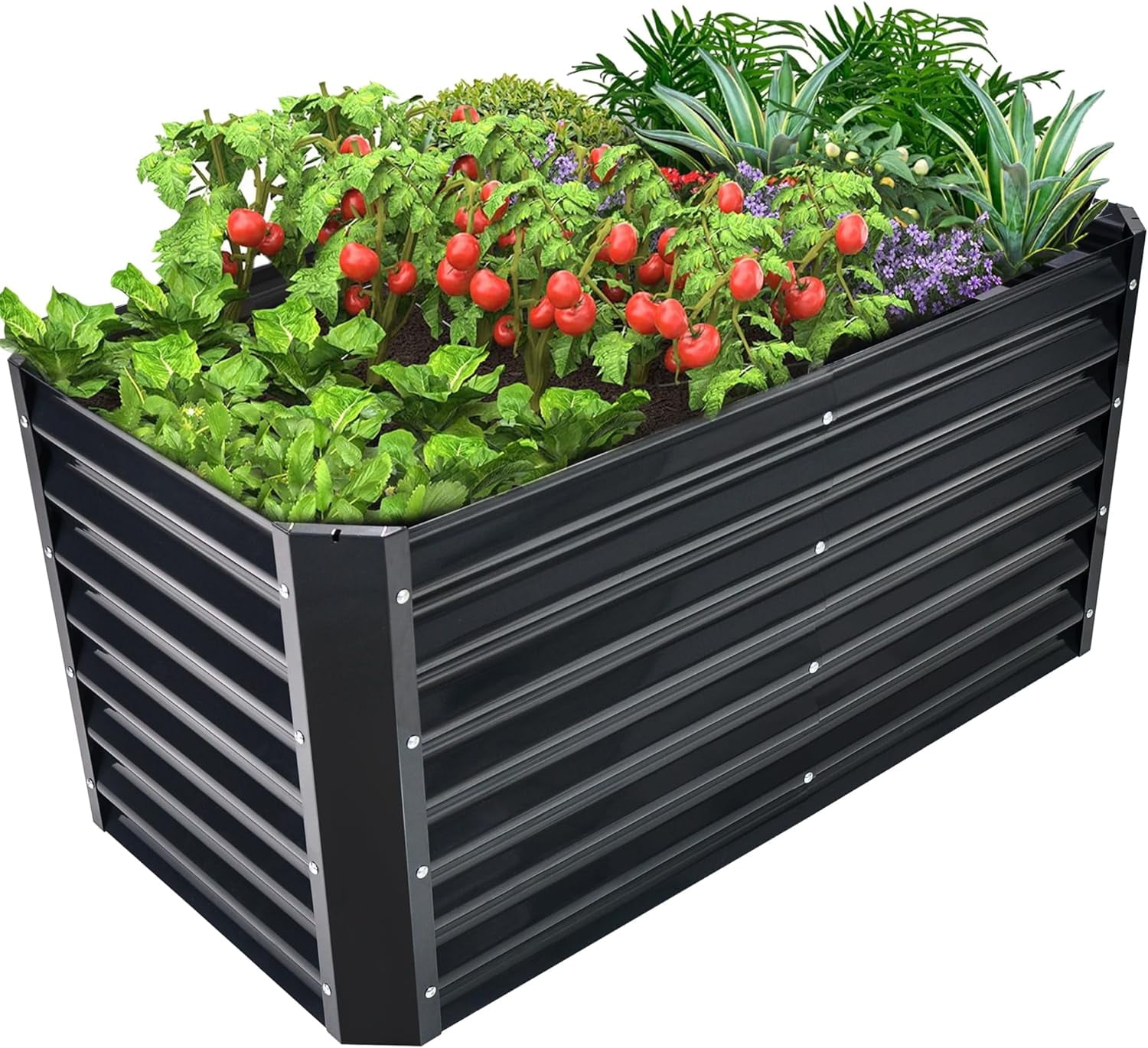 WEICHEN Alloyed Raised Garden Bed 4x2x2 ft Thicker Alloy Steel Planter ...
