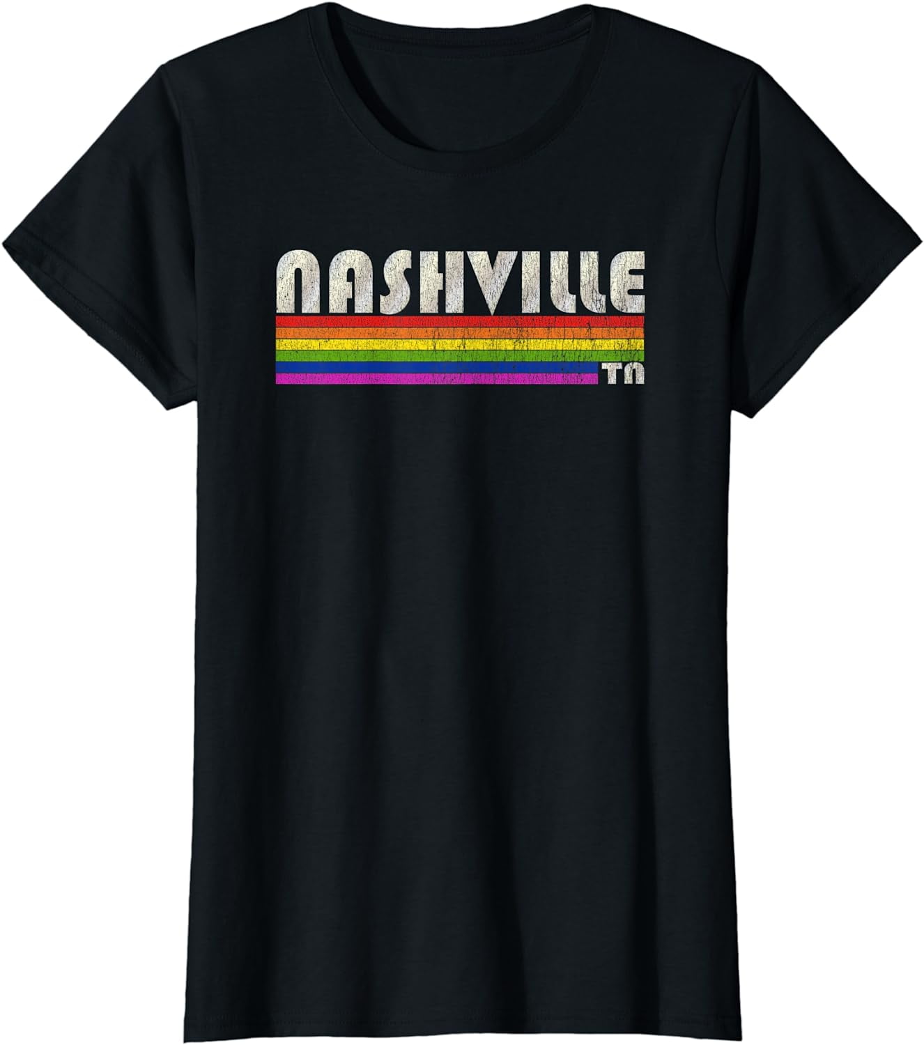 WEIERQI Vintage 80's Style Nashville TN Gay Pride Month T-Shirt ...