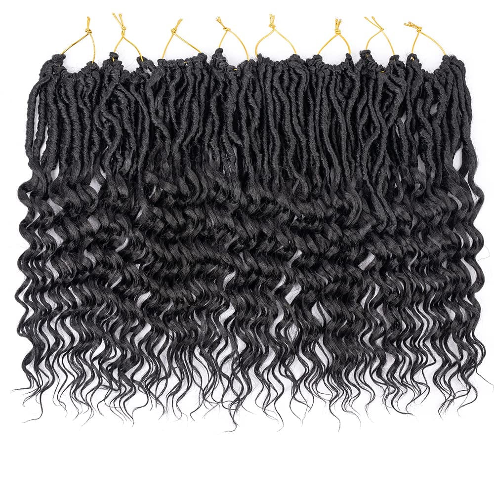 WEIF-12 Inch Goddess Locs Crochet Hair 8 Packs New Soft Faux Locs ...
