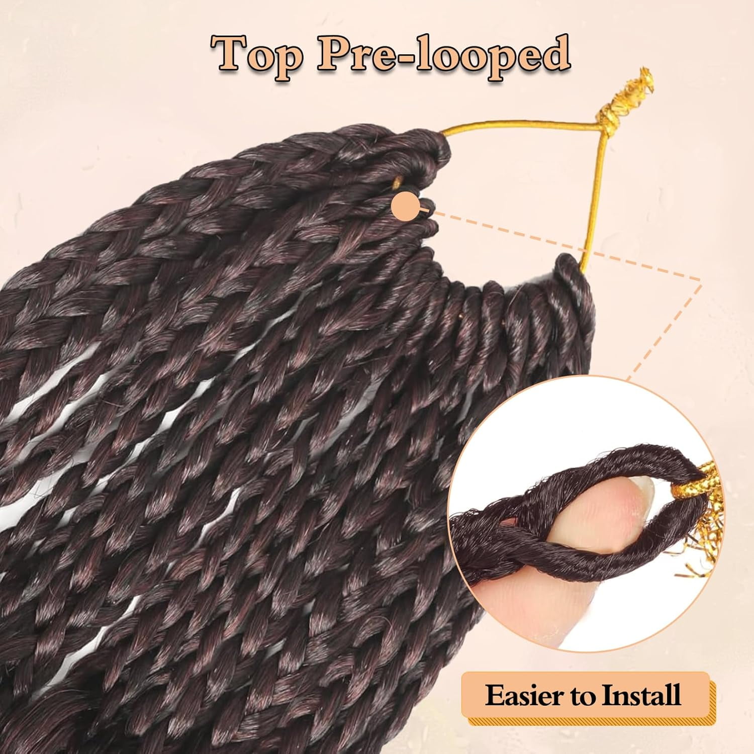 WEIF-8 Packs Boho Box Crochet Braids Pre Looped with Curly Ends - 8 ...