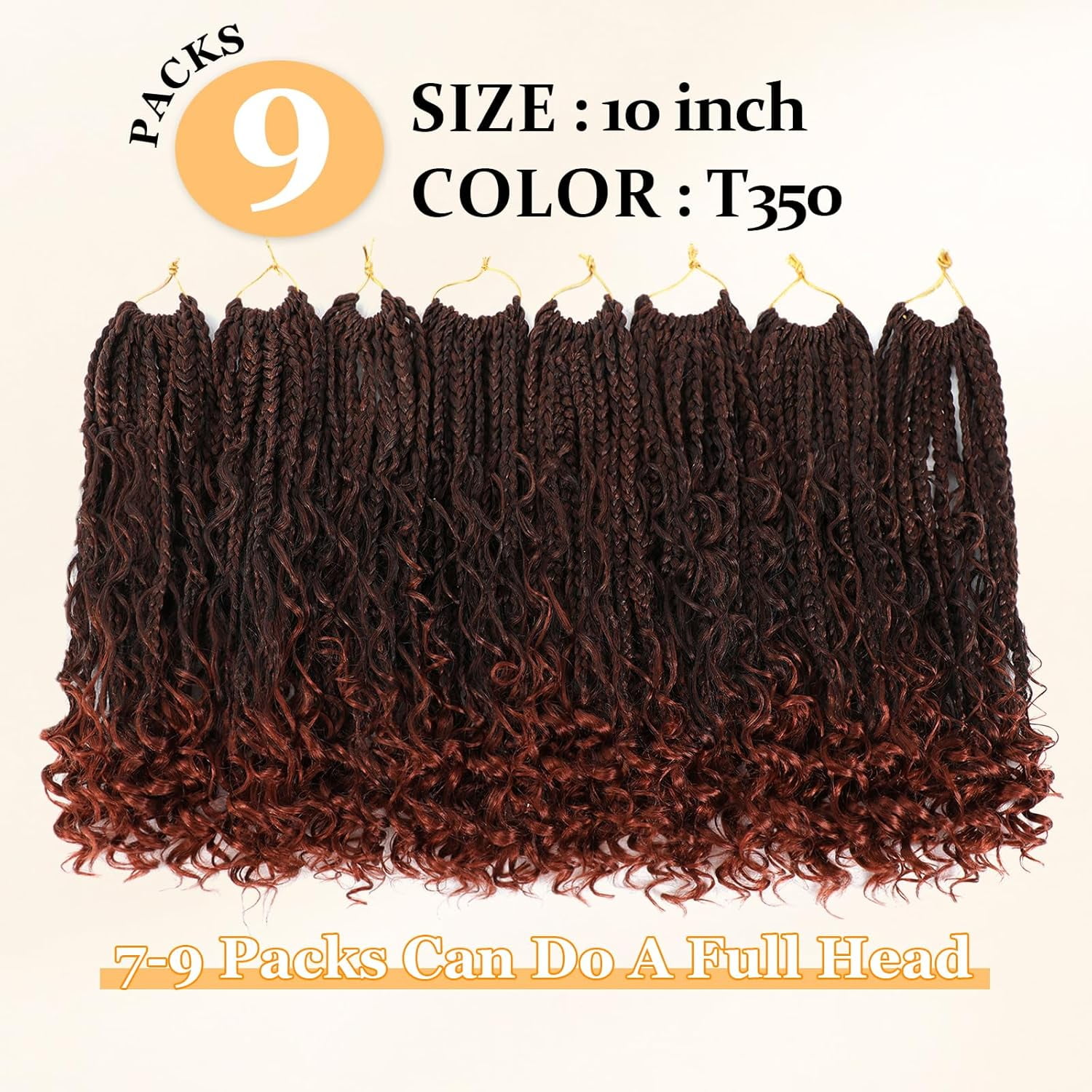 WEIF-9 Packs Goddess Box Braids Crochet Hair Boho Crochet Box-Braids ...