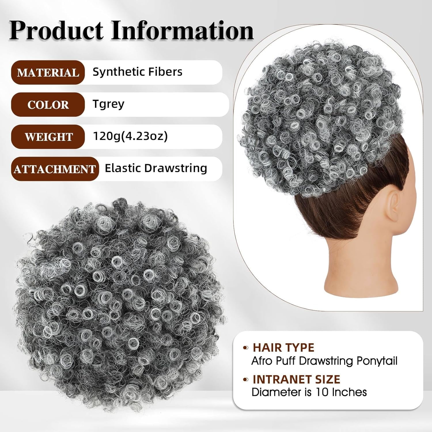 WEIF-Afro Puff Drawstring Ponytail for Women Afro Puff Kinky Curly ...