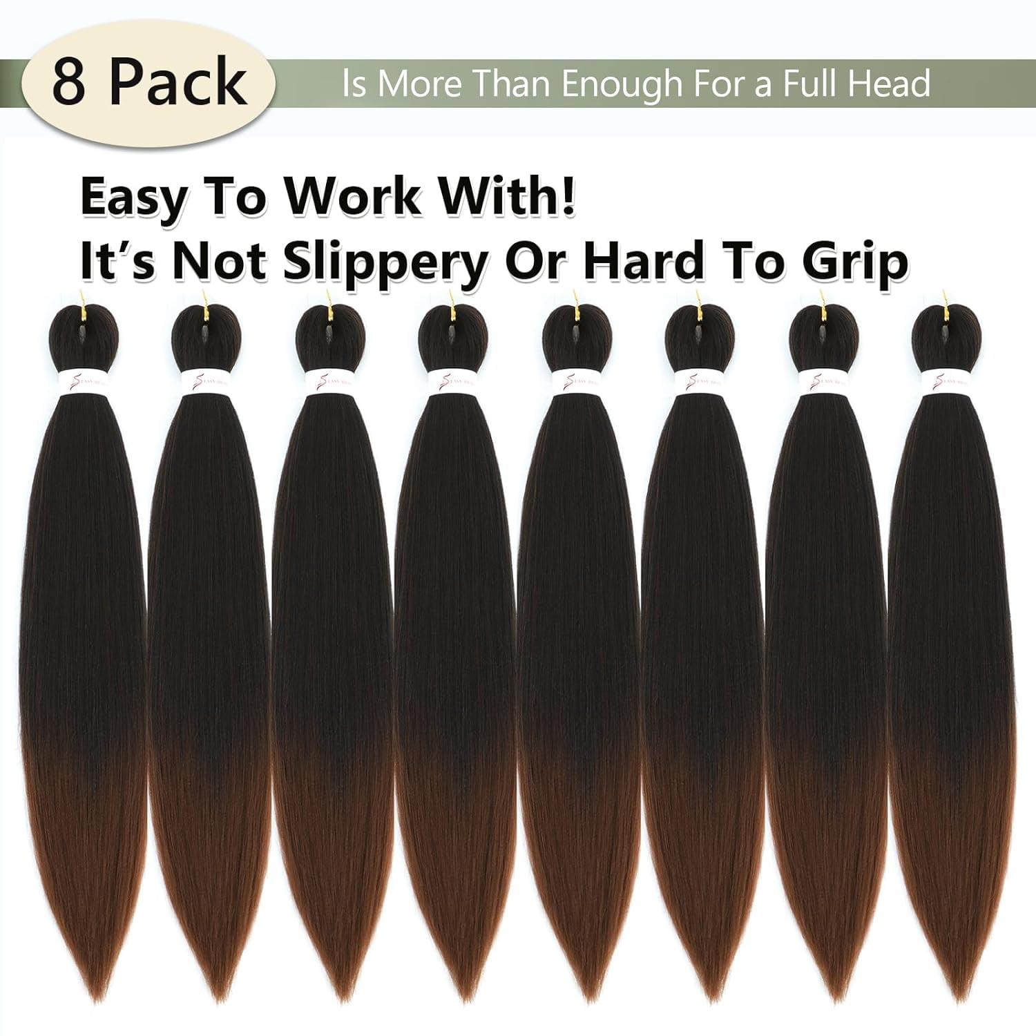 WEIF-Braiding Hair Pre Stretched 30 Inch 8 Packs Long Braiding Hair ...