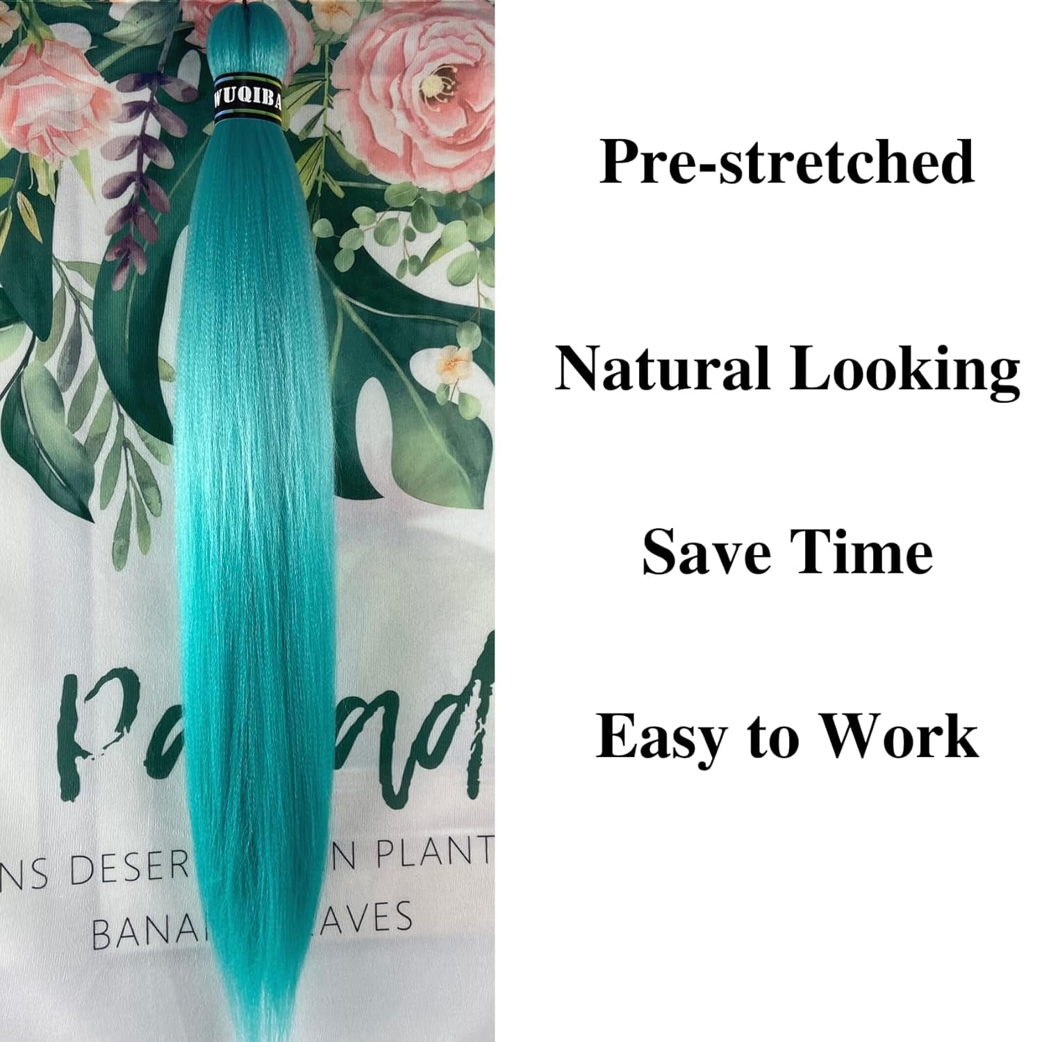WEIF-Bright Pastel Aqua Blue Braiding Hair Pre stretched Box Braiding ...