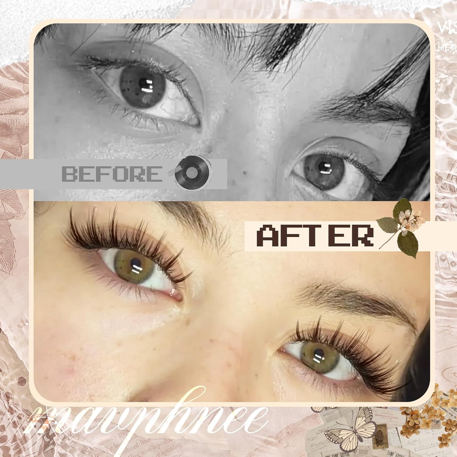 WEIF-Brown Eyelash Clusters Manga Lash Clusters Spiky Cluster Eyelash ...