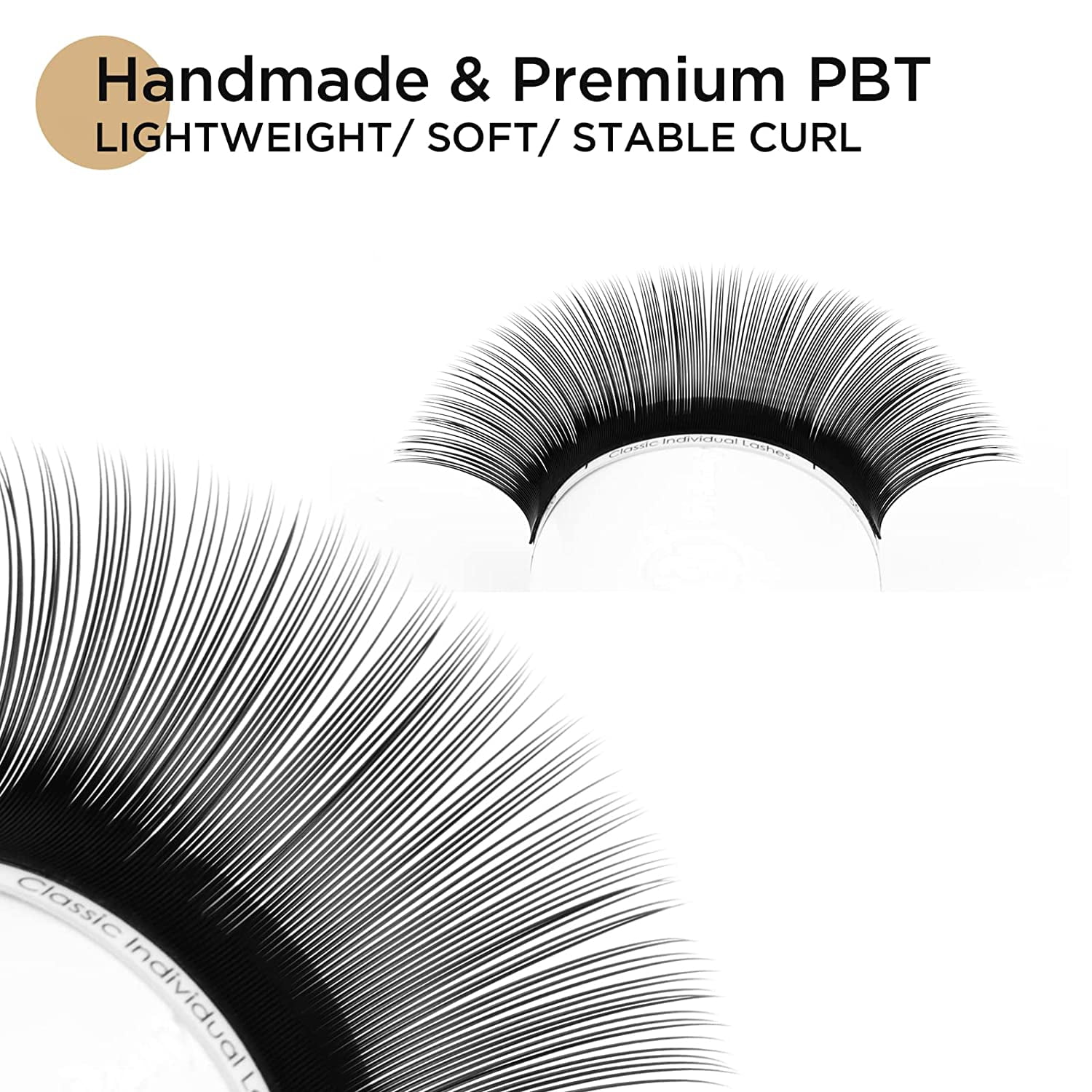 WEIF-D Curl 10mm Semi-Permanent Eyelash Extensions 0.20 Thickness Silk ...