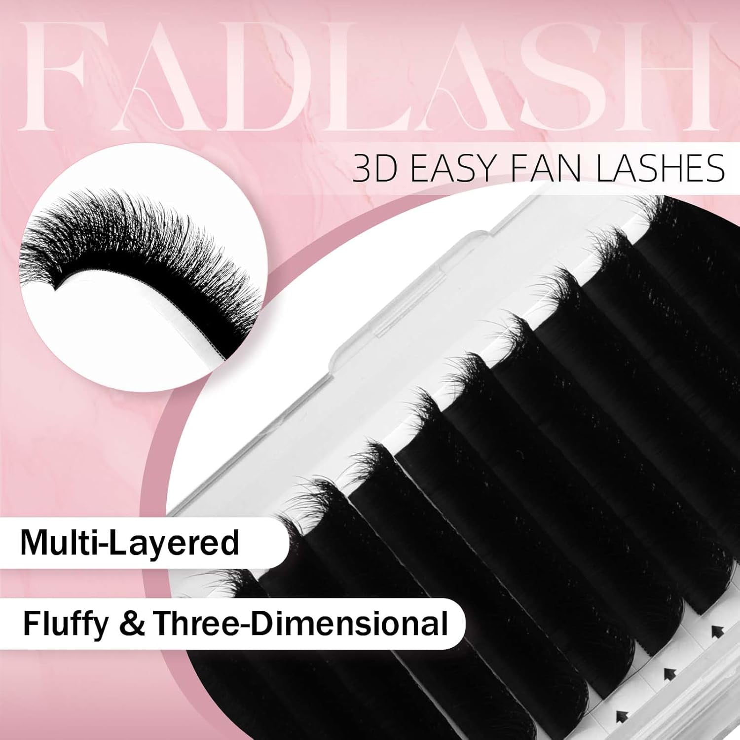 WEIF-Easy Fan Lash Extension 3D Effect Fluffy Rapid Volume Three Layers ...