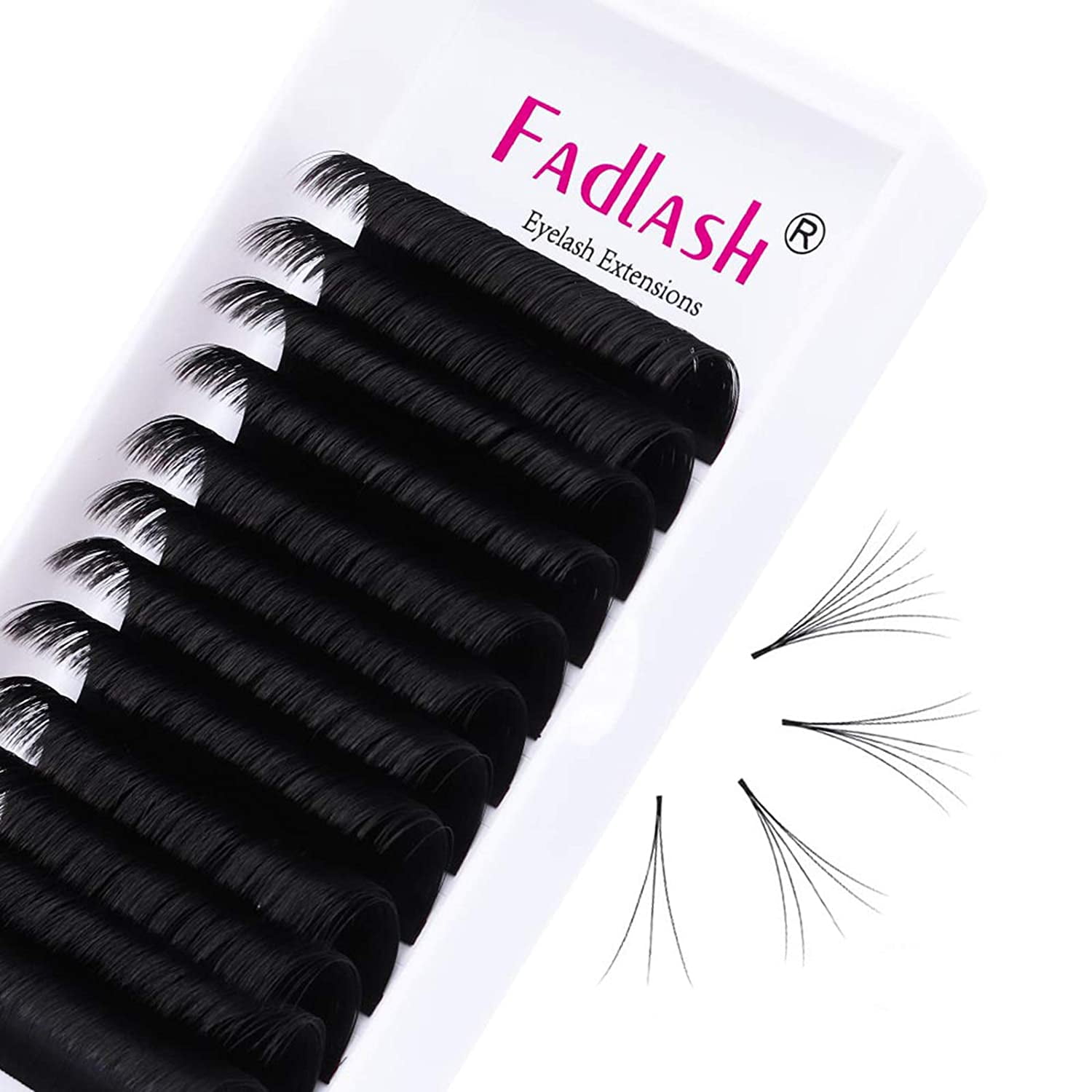 WEIF-Easy Fan Volume Lashes 8-14mm Mixed Tray CC Curl Lash Extensions ...