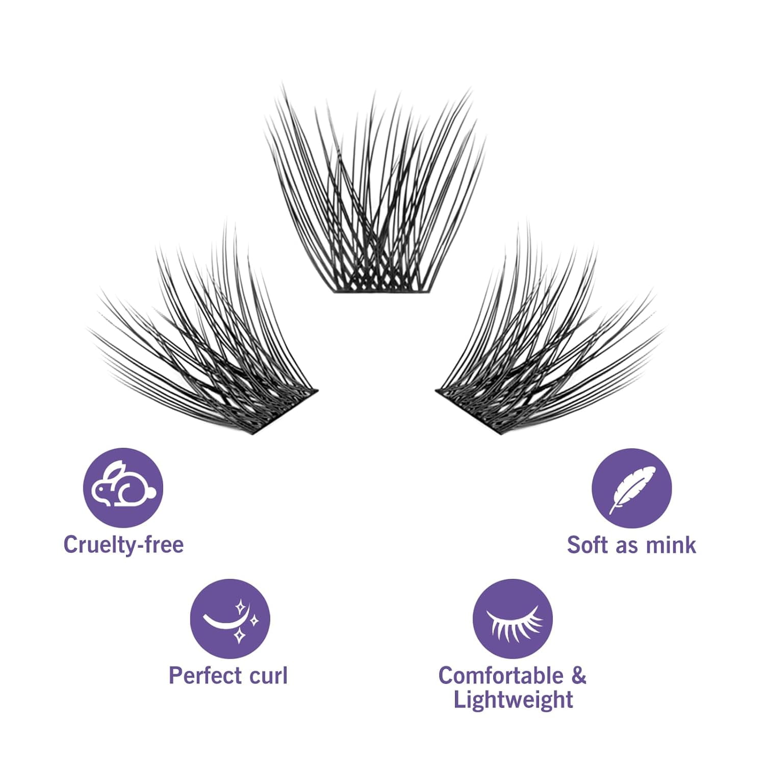 WEIF-Fluffy Lash Clusters, 156 Lightweight Clusters Individual lashes ...