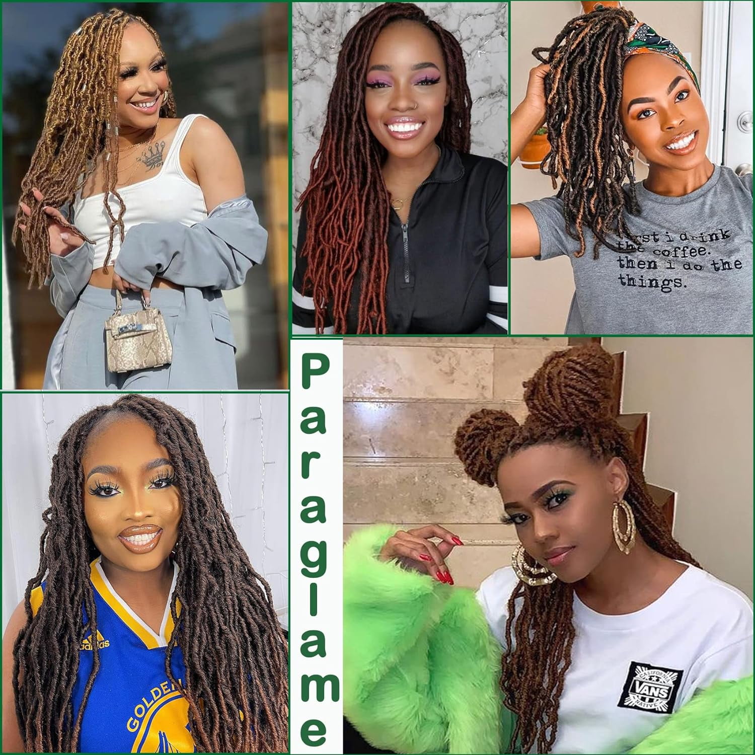 WEIF-Ginger Soft Locs Crochet Hair 14 Inch 8 Packs Faux Locs Crochet ...