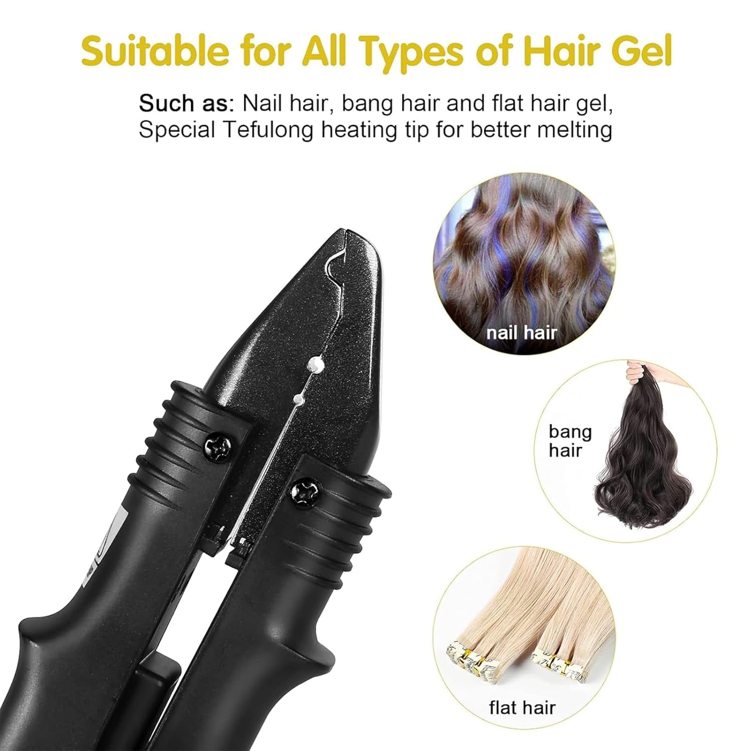 WEIF-Hair Extensions ToolsProfessional k Tips Real Human Hair Fusion ...