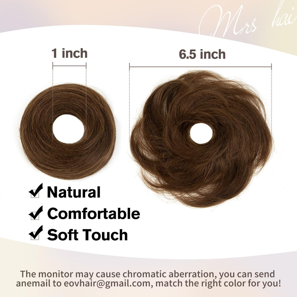 WEIF-Messy Bun Hair Piece 2PCS 100% Real Human Hair Tousled Updo ...