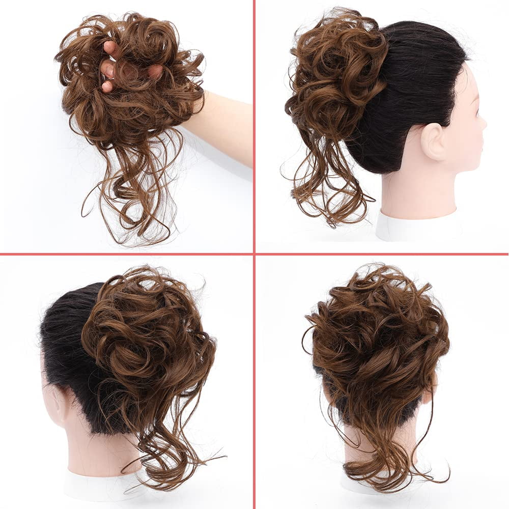 WEIF-Messy Bun Hair Piece Tousled Updo Hair Buns Extension Elastic Hair ...